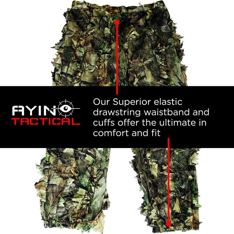 AYIN Ghillie Suit for Men, Hunting Suits for Men, 3D Leaf Bush Gillie ...